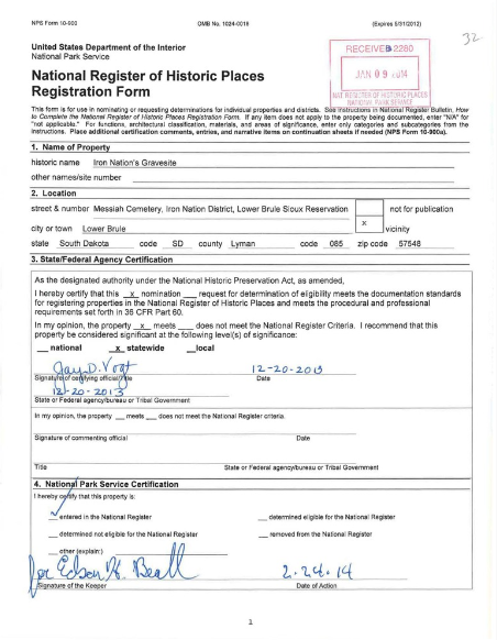 Resource: Iron Nation's Gravesite National Register Nomination - South ...