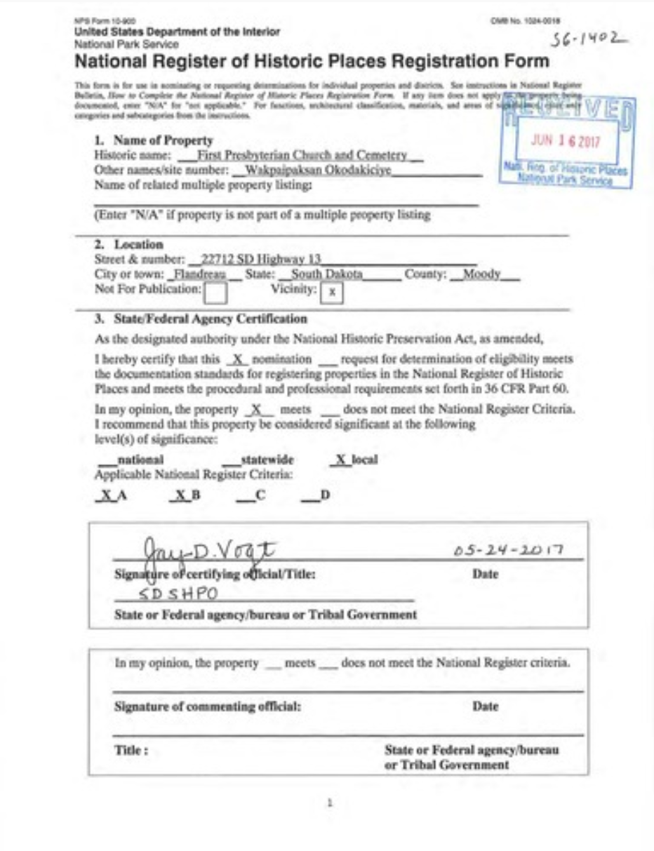 Resource: First Presbyterian Church and Cemetery National Register ...