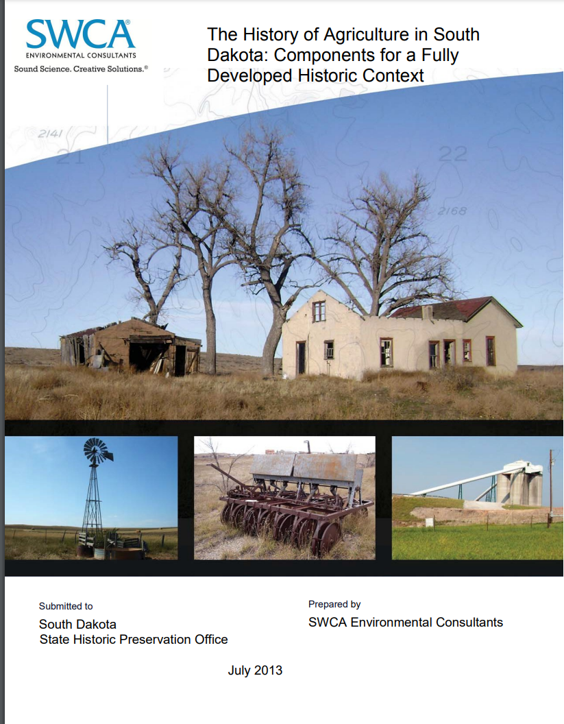 Resource: The History of Agriculture in South Dakota: Components for a ...